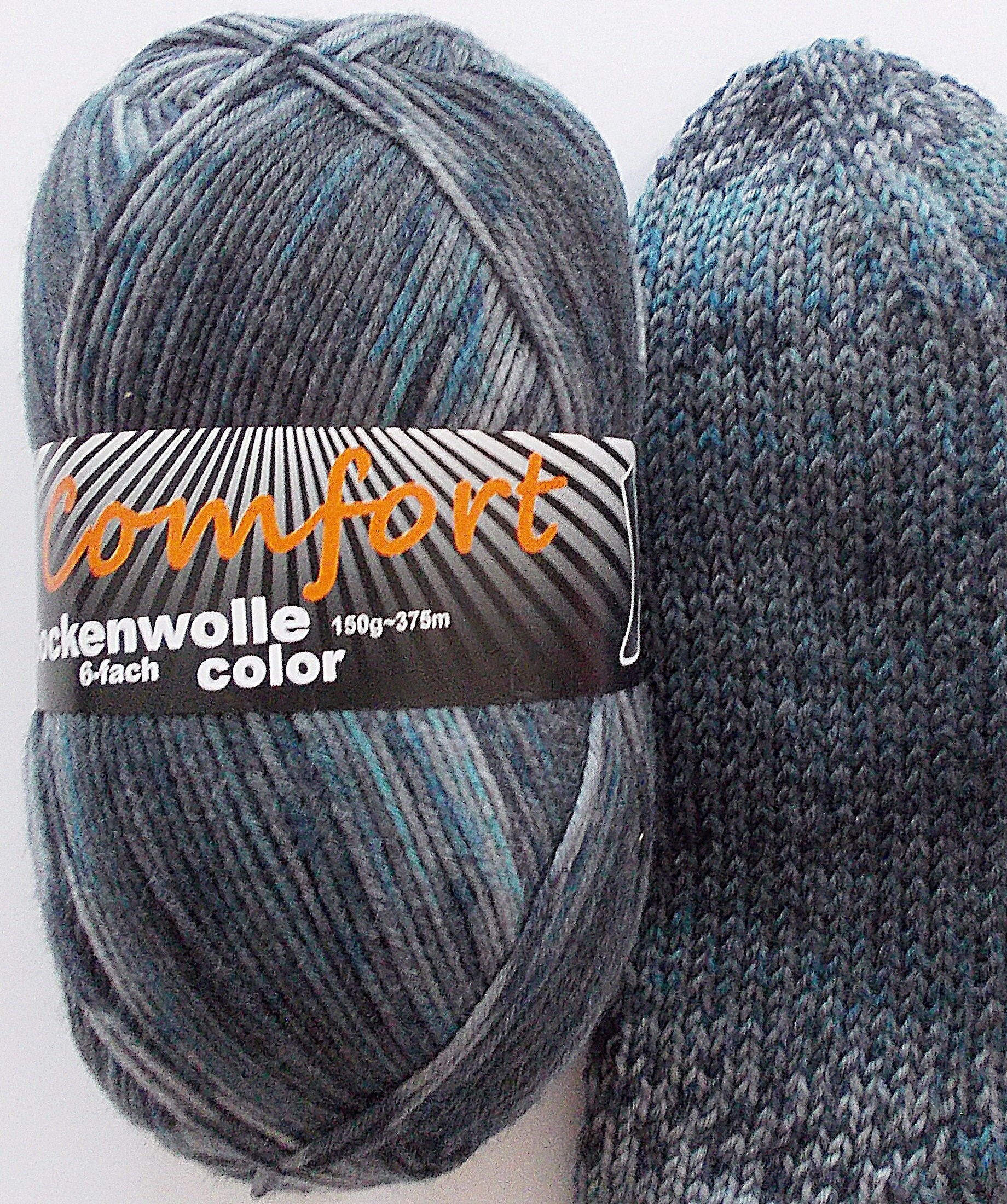 Yarn 6ply 60421.01 7,50 Euro/100g blue-colorful sock yarn 150g from ...