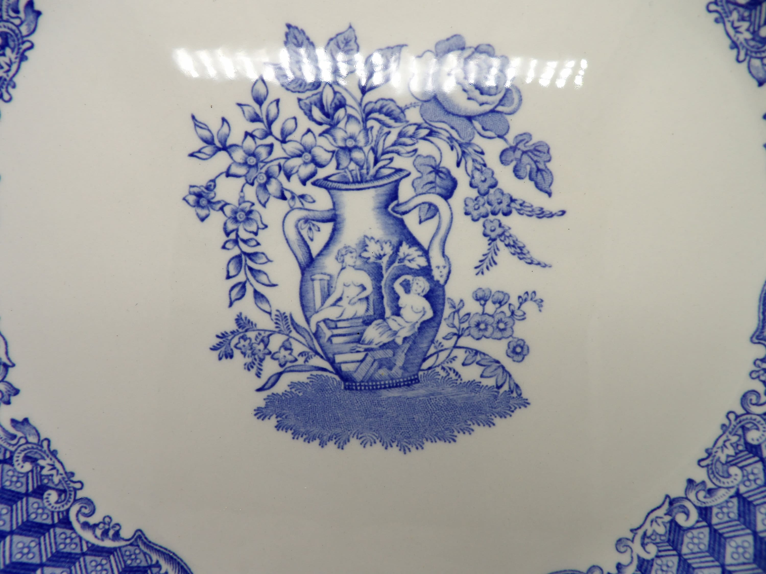 Spode Blue Room Collection Portland Vase and Floral Earthenware Dinner ...