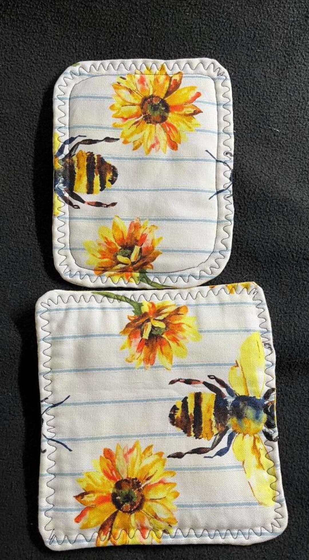 Honeybee Daisy Pot Holder Set - Etsy