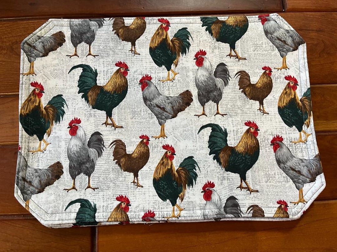 Reversible Farmhouse Rooster Placemats - Etsy