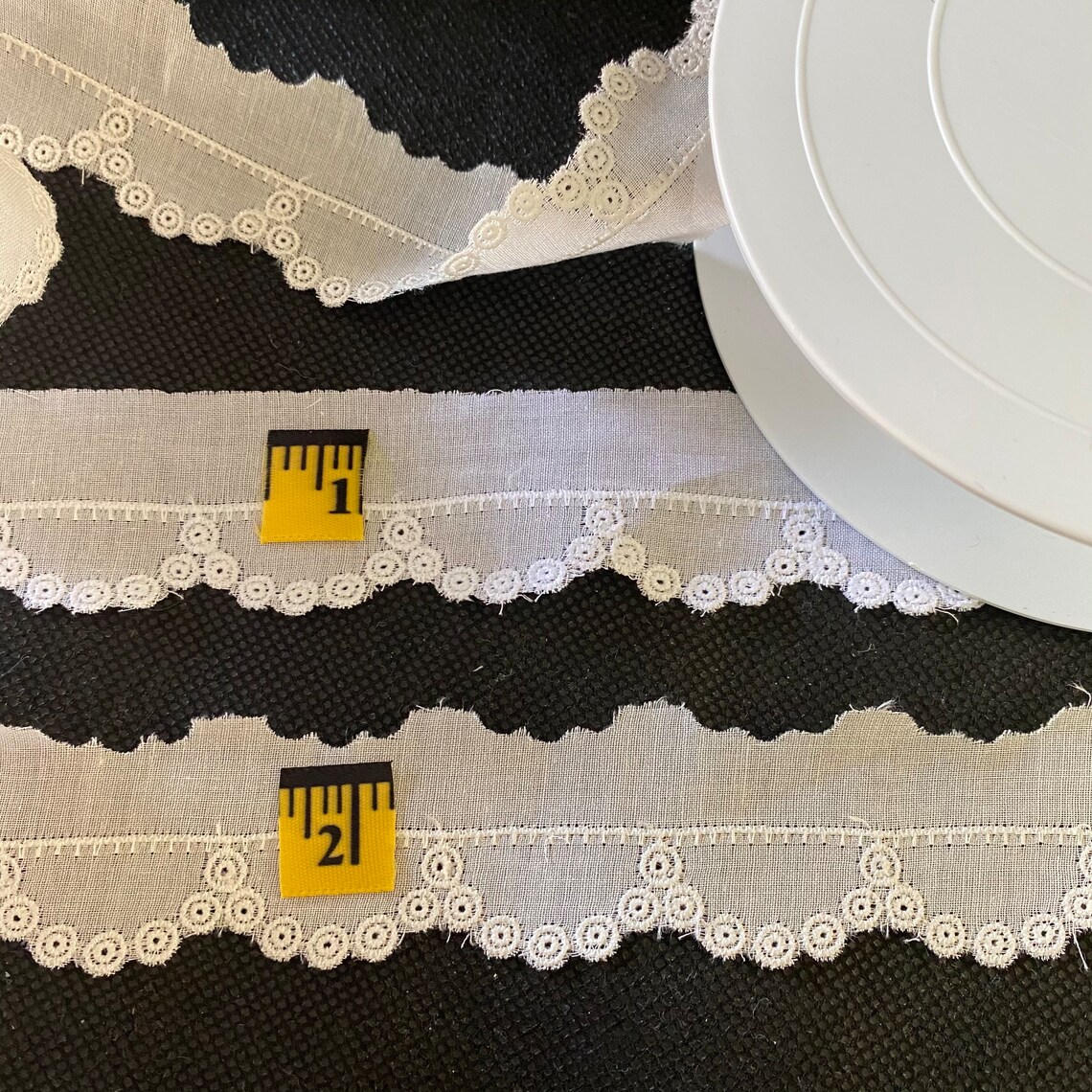5 Yds Batiste Edging Scalloped Edging White or Ivory Batiste Vintage ...