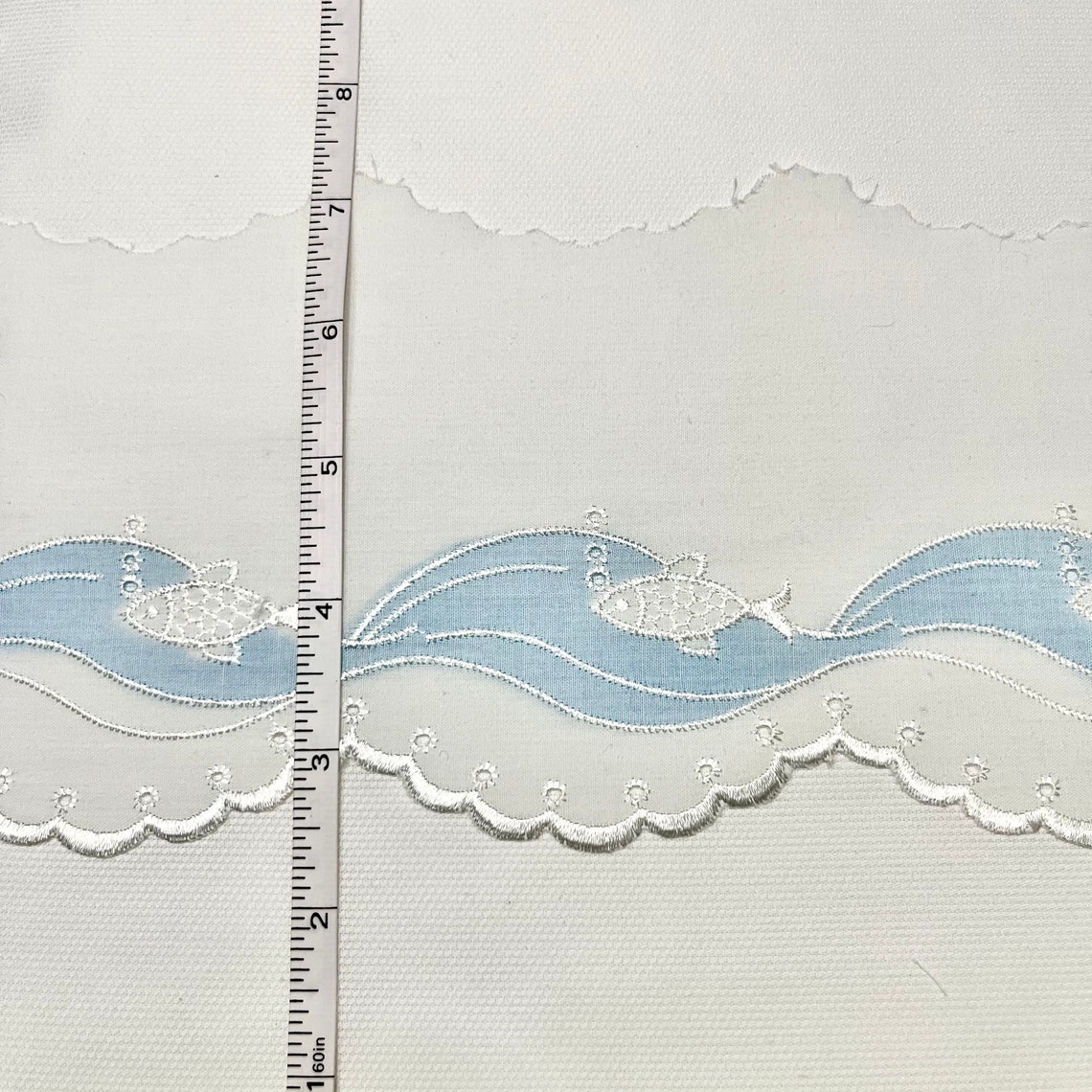 3 Yds Fish Batiste Embroidery Austria Hand Airbrushed Embroidery From ...