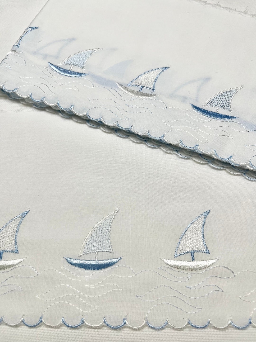 3 Yds Sailboat Batiste Embroidery Austria Sailboat Edging Embroidery - Etsy