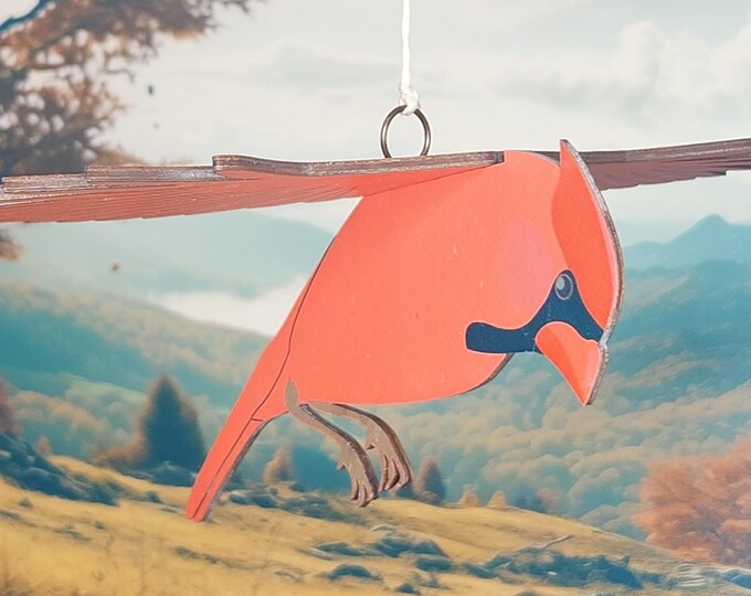 Hanging Cardinal Bird Mobile Decor - Etsy