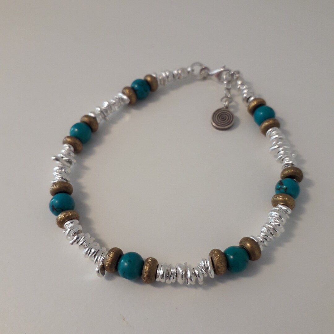 JC Bracelet Sterling Silver Bronze by Eyvia / Bracelet 925 Silver ...