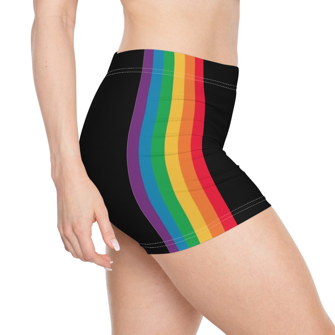 Pride Shorts for Women, Pride Rainbow Shorts, Rainbow Gay Pride Flag ...