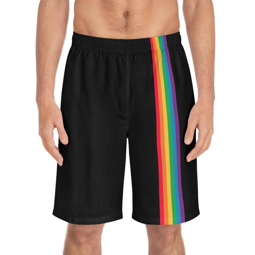 Board Shorts, Rainbow Gay Pride Flag, Swim Trunks, Rainbow Shorts, LGBT ...
