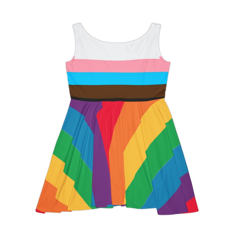 Pride Flag Skater Dress - LGBTQ+ Inclusive Fashion, Plus Size Available ...
