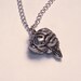 Pewter Brain Pendant Necklace - Etsy