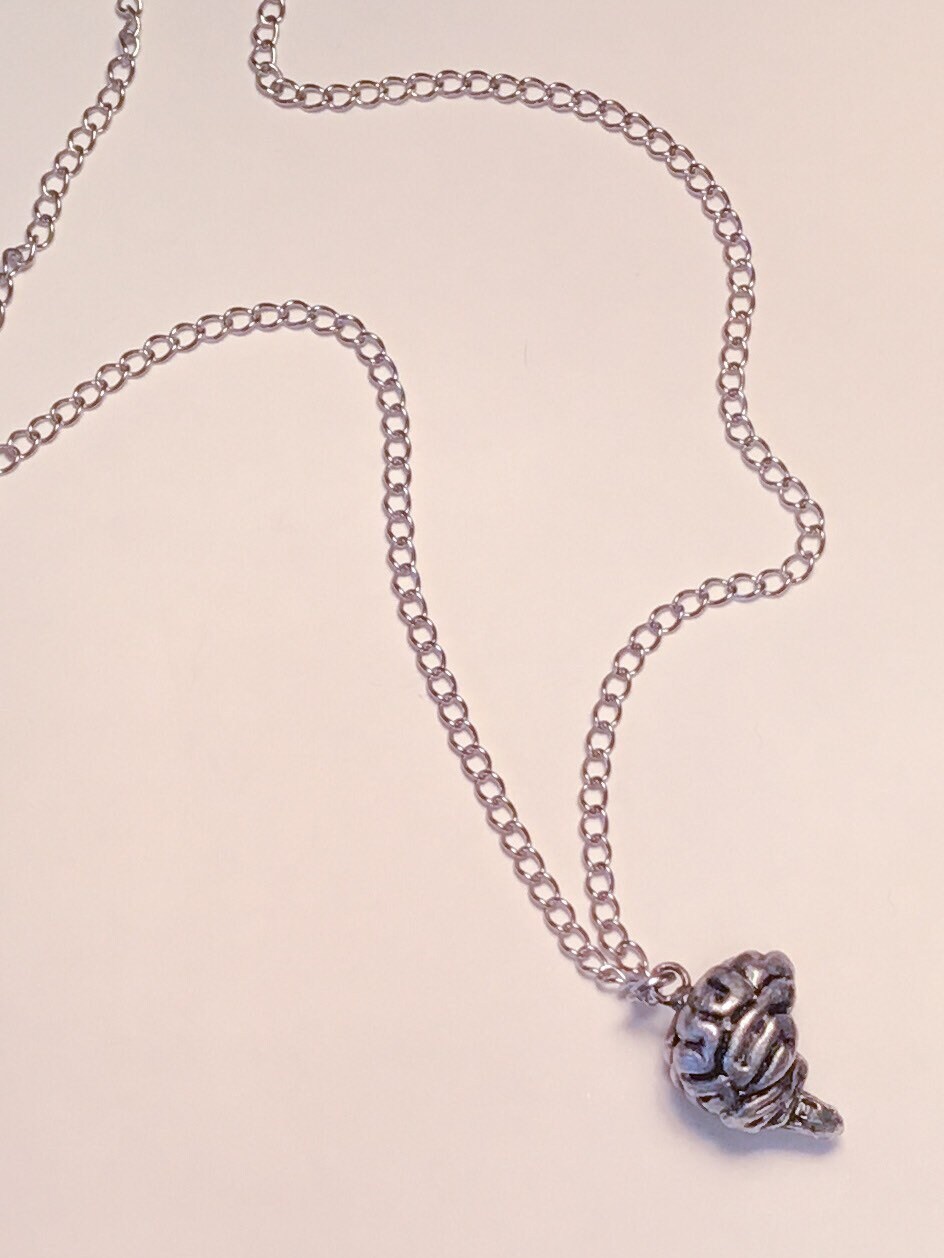 Pewter Brain Pendant Necklace - Etsy