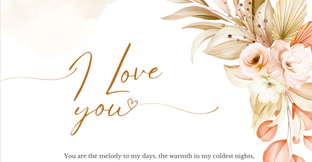 Sentimental Letter for Valentine - Etsy