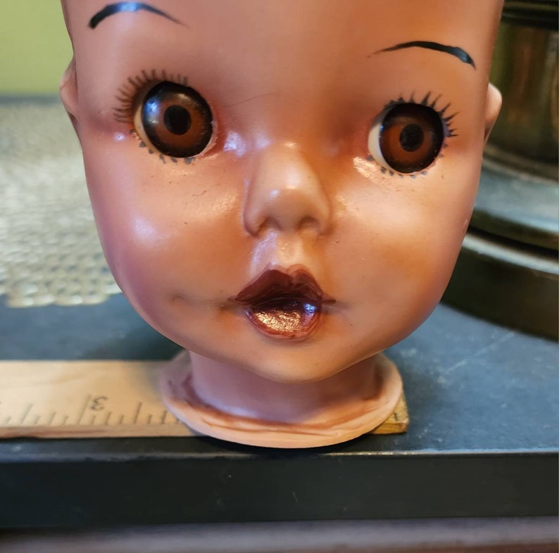 African American Porcelain Babydoll Heads With Set Eyes - Etsy