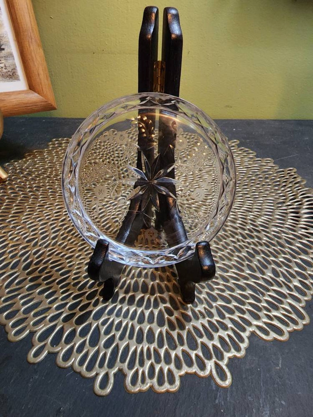 Rogaska Crystal Gallia Wine Bottle Coaster Made in Yugoslavia - Etsy