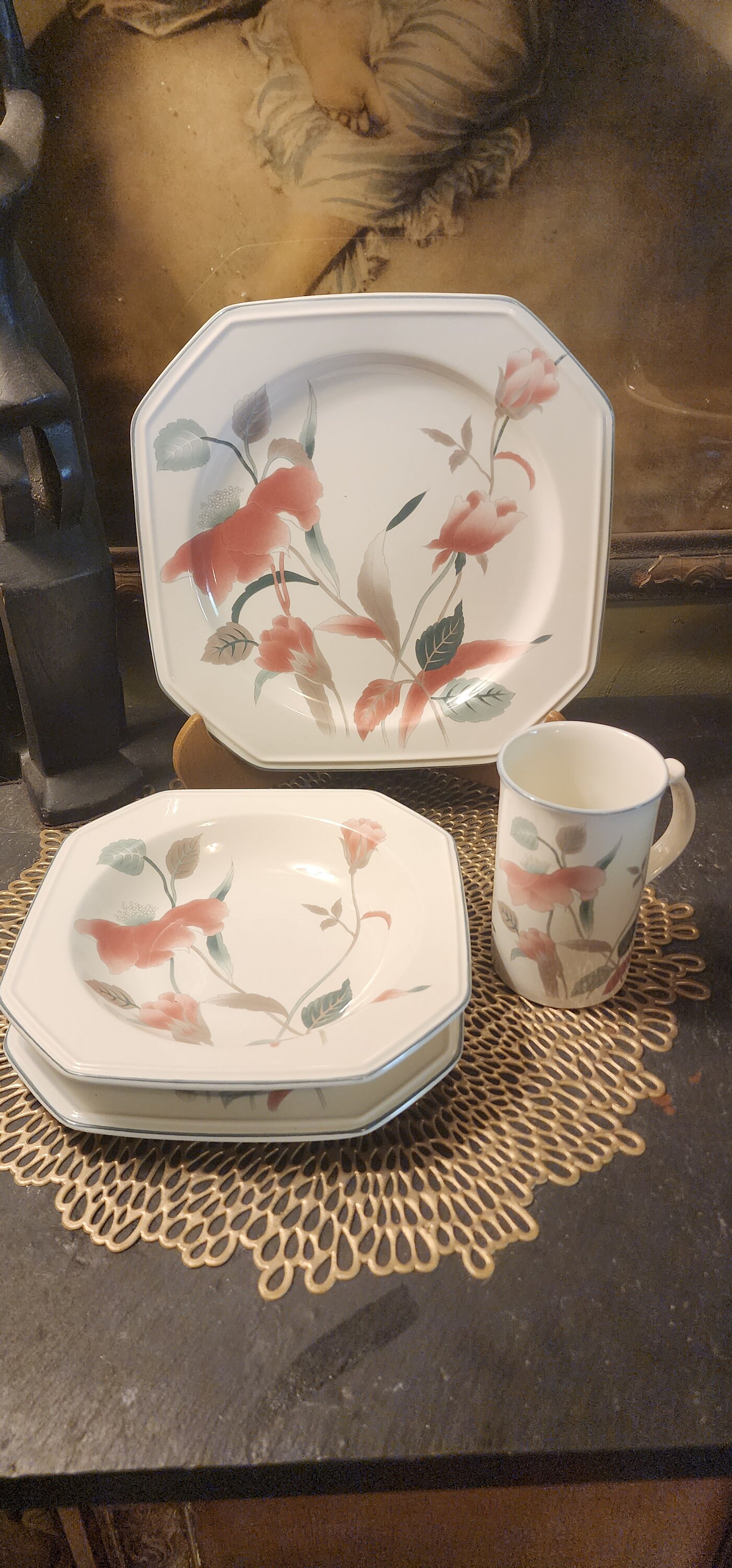 Mikasa Continental Silk Flower 4 Piece Place Setting - Etsy
