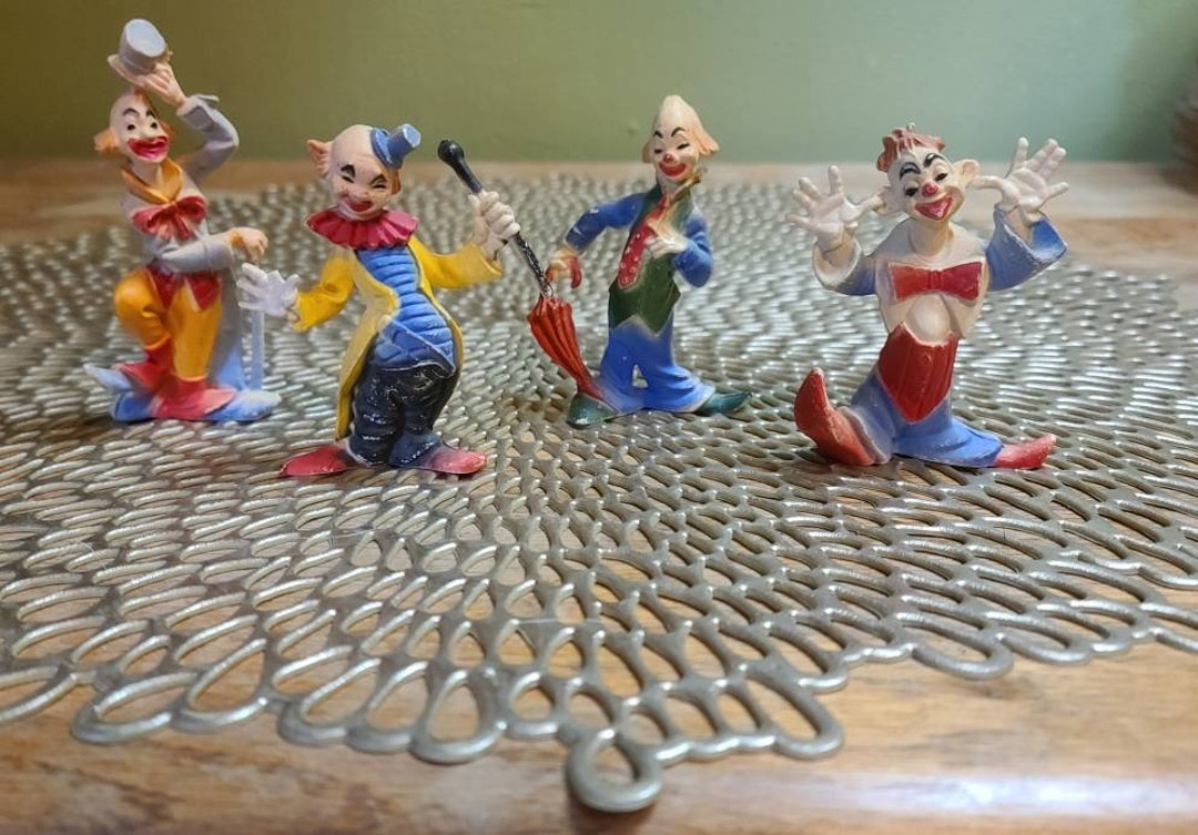 Miniature Clowns Cake Toppers Set of 4 - Etsy