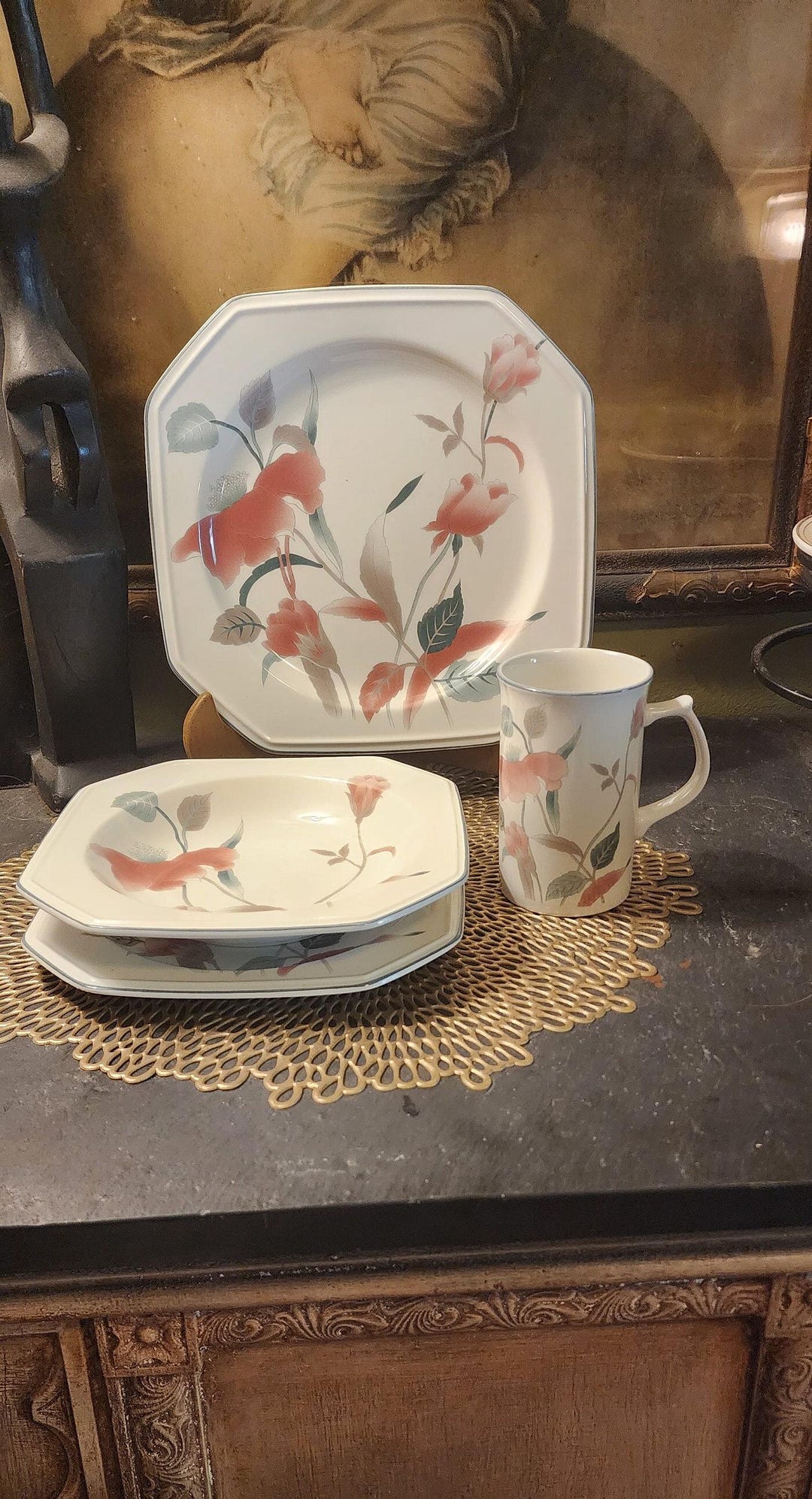 Mikasa Continental Silk Flower 4 Piece Place Setting - Etsy