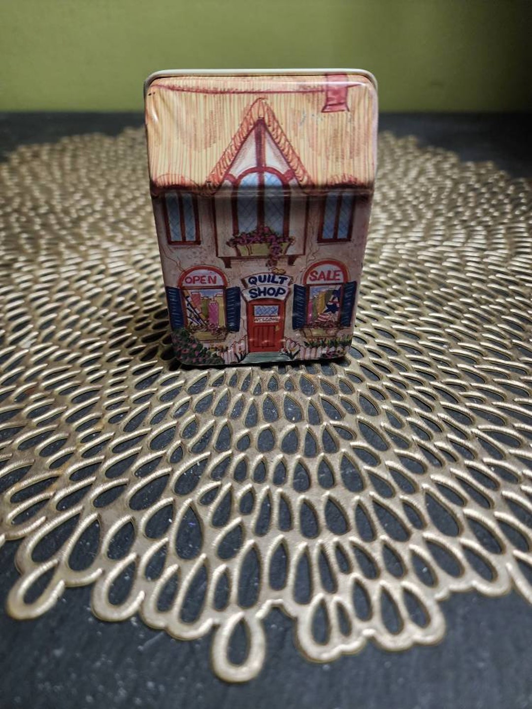 Sweet Miniature Quilt Shop Tin W/ Sewing Kit - Etsy