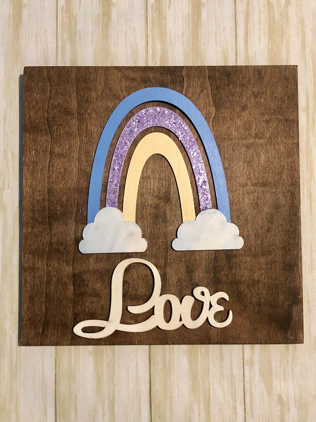 Boho Rainbow “love” Wall Decor - Etsy