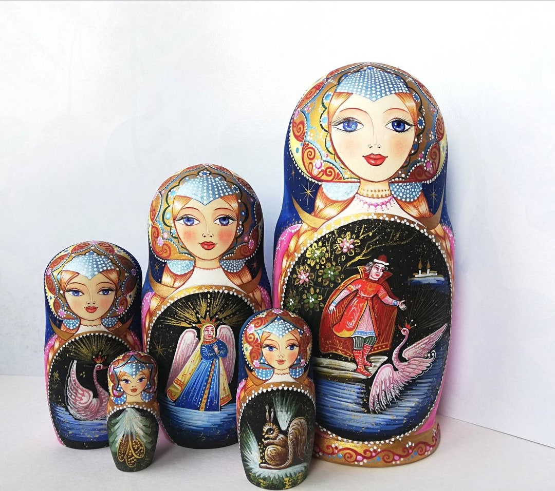 MADE TO ORDER Matryoshkathe Swan Princess Russian Dolls Nesting Dolls ...