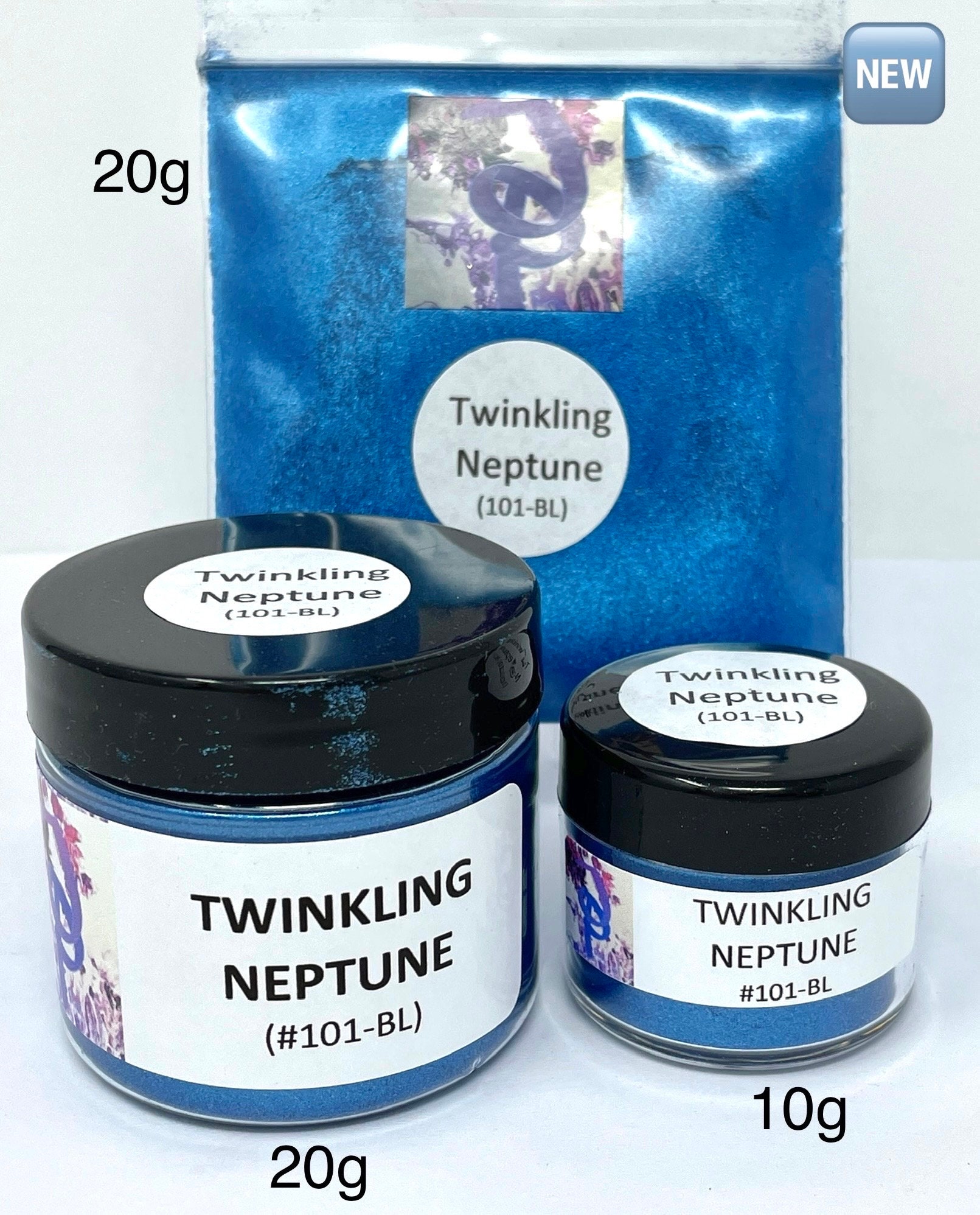 Funshine Colors "twinkling Neptune" Mica/metallic Mica Pigment Powder ...