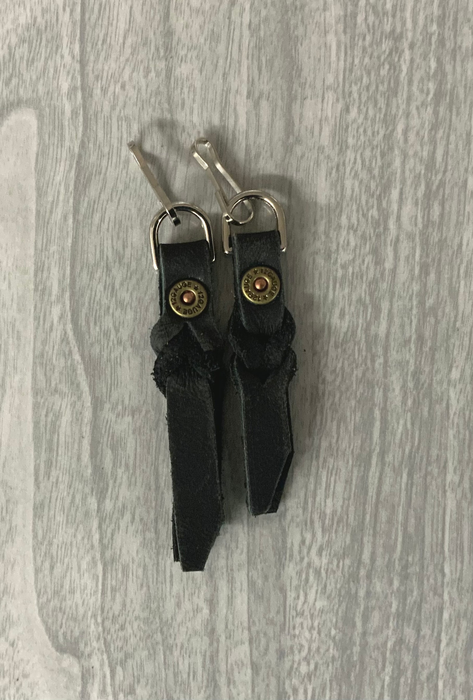 Leather Zipper Pull Zipper Pull With 12 Gauge Rivetpurse - Etsy