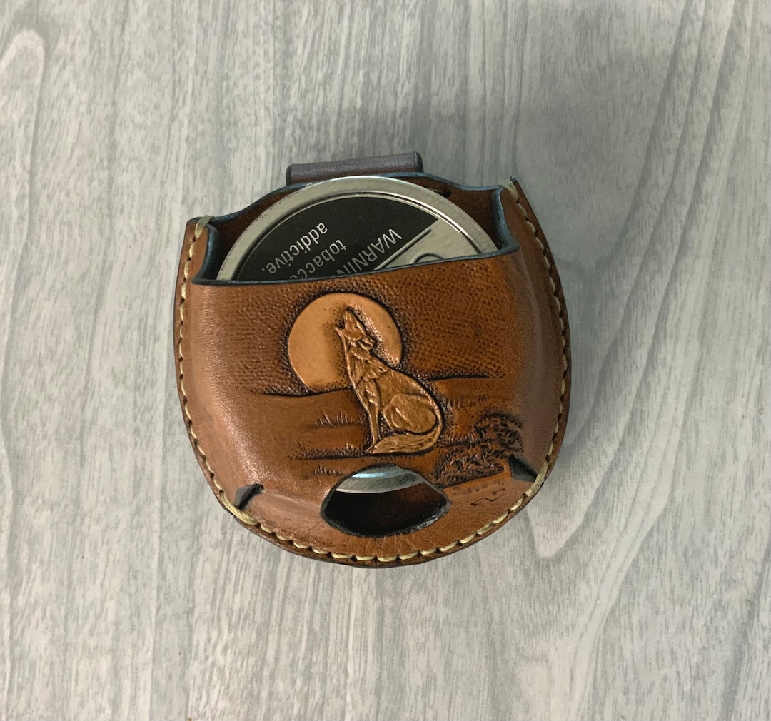 Wolf Snuff Casesnuff Can Holderleather Snuff Can - Etsy