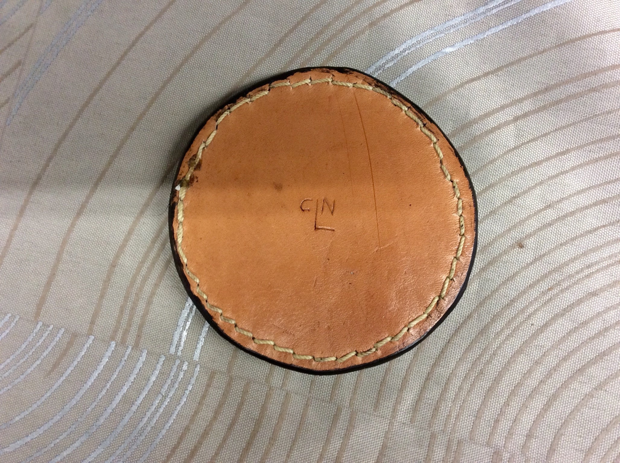 Leather religious coaster leather coastercoasterreligious | Etsy