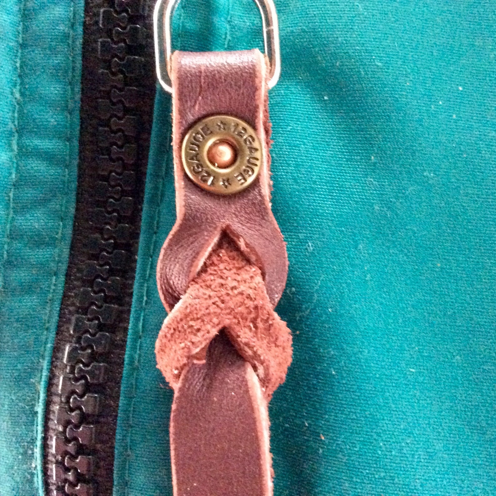 Leather Zipper Pull Zipper Pull With 12 Gauge Rivetpurse - Etsy