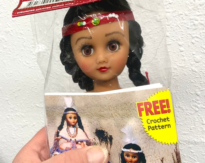 Vintage Native American Indian Princess Doll, Crochet Pattern for ...
