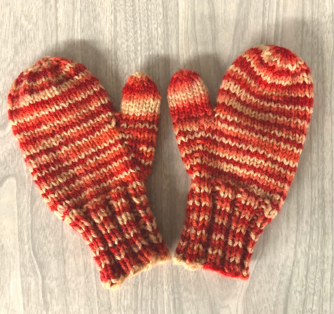 Childs Mittens,2-4 Old Child Mittens,acrylic Handknit Mittens,childs ...