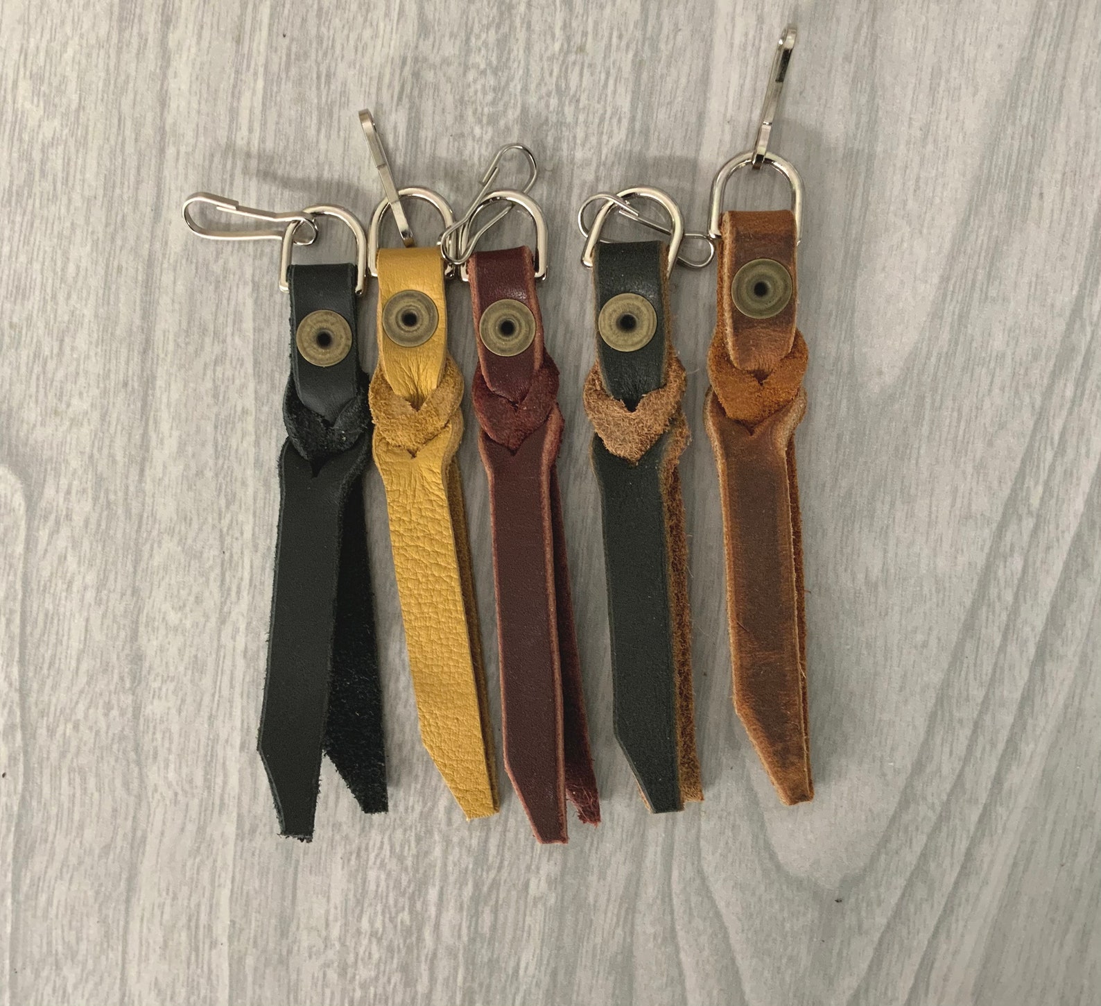 Leather Zipper Pull Zipper Pull With 12 Gauge Rivetpurse - Etsy
