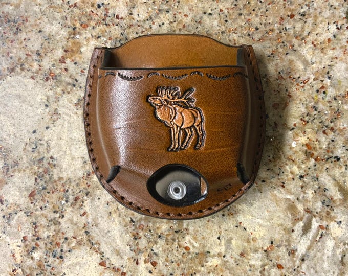 Elk Snuff Case, Farmers Snuff, Leather Snuff Can Holder,snuff Case With ...