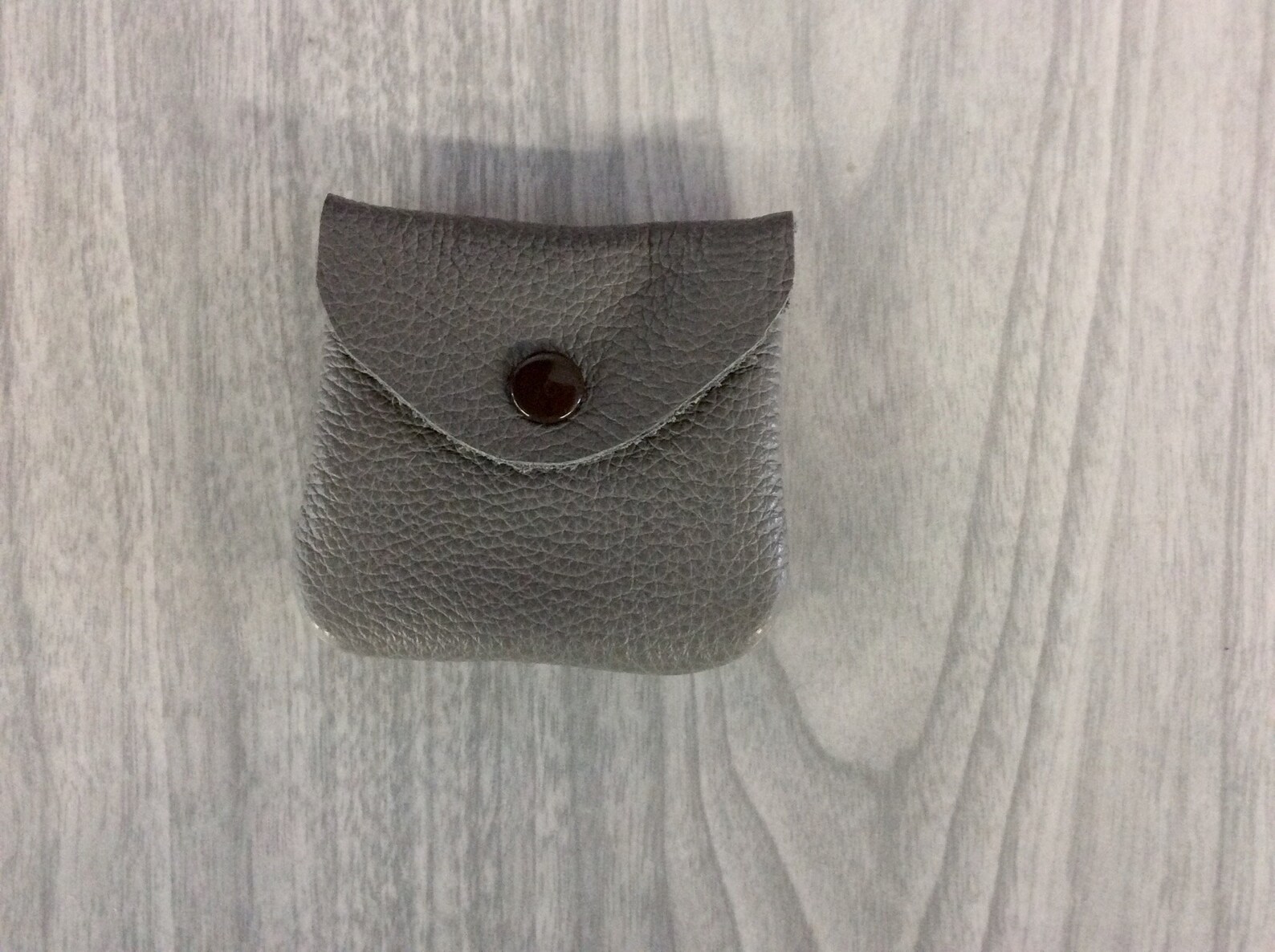 Small Coin Purse Graytiny Coin Purseleather Coin | Etsy