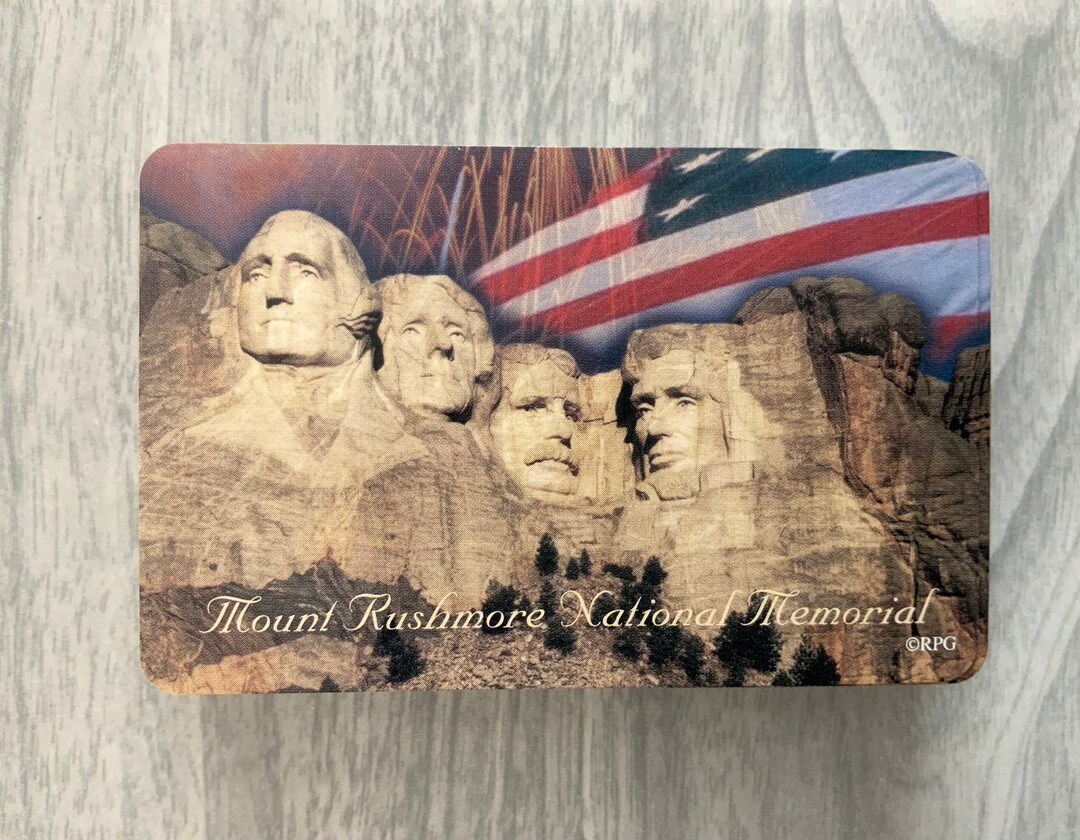 Mount Rushmore National Memorial Deck of Cards, Deck of Cards With Flag ...