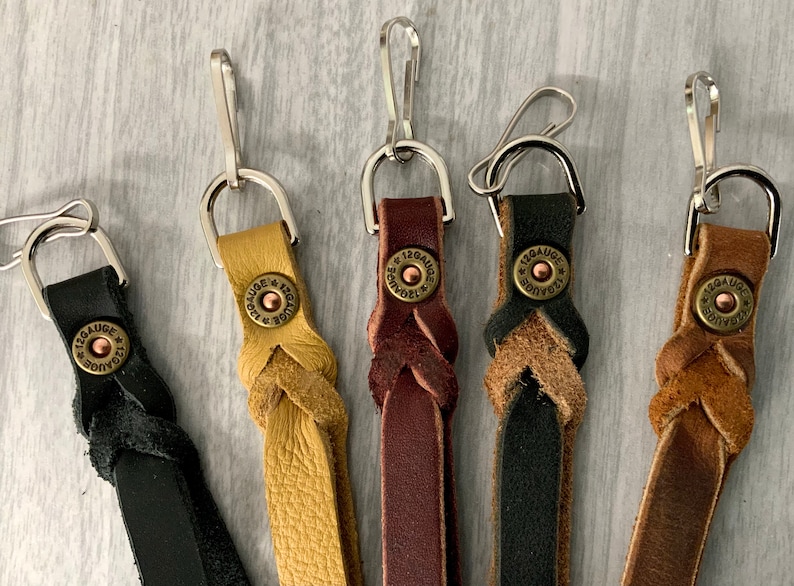 Leather Zipper Pull Zipper Pull With 12 Gauge Rivetpurse - Etsy