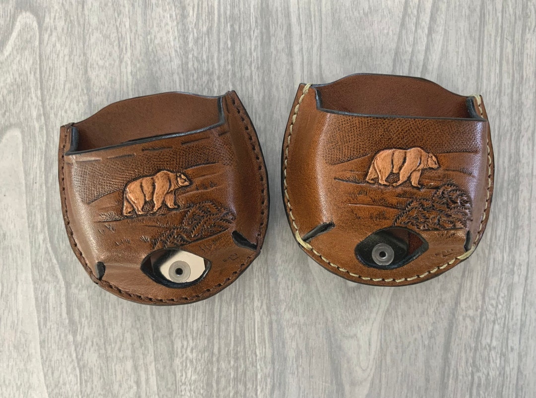 Bear Snuff Can Holder, Leather Snuff Can Holster,snuff Holder Hangs on ...