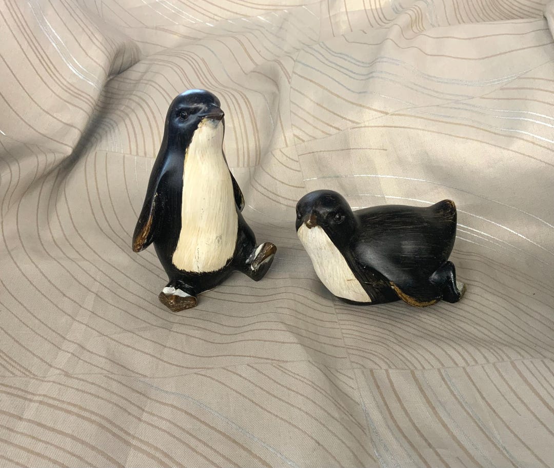Pair of Penguins, Resin Mini Penguin Figurines, Tii Collections, 2 ...
