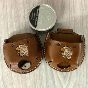 Eagle Snuff Can Holder, Eagle,leather Snuff Can Case, Bird,stars,snuff ...