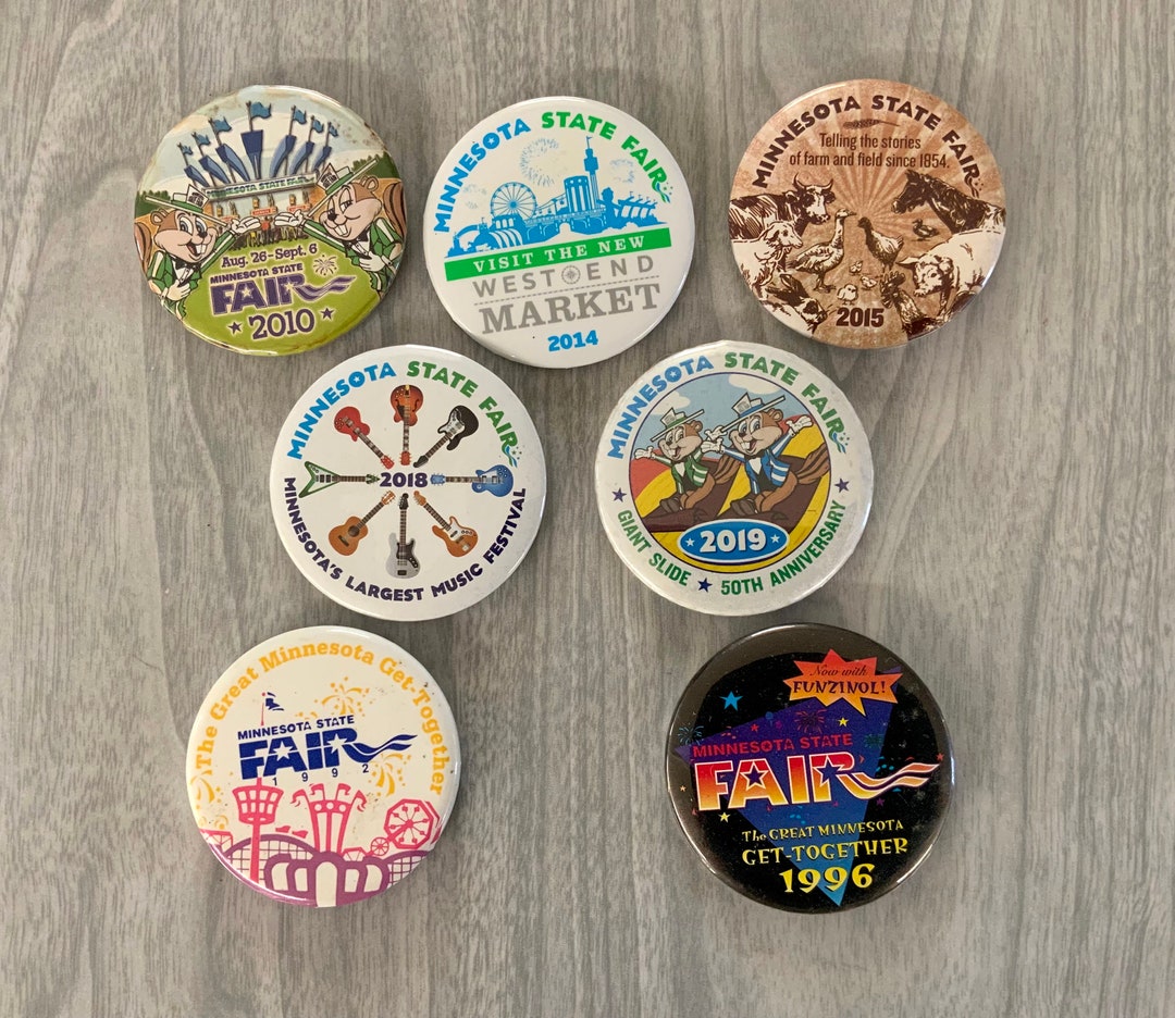 Vintage Minnesota State Fair Pin Back Button Pin, Minnesota State Fair ...
