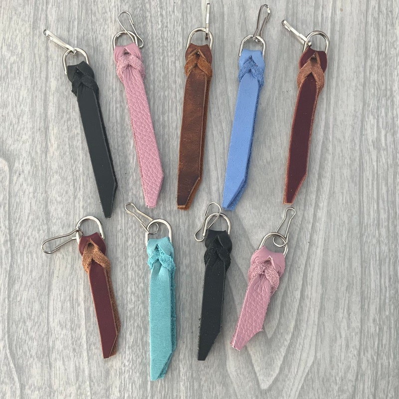 Leather Zipper Pull - Etsy