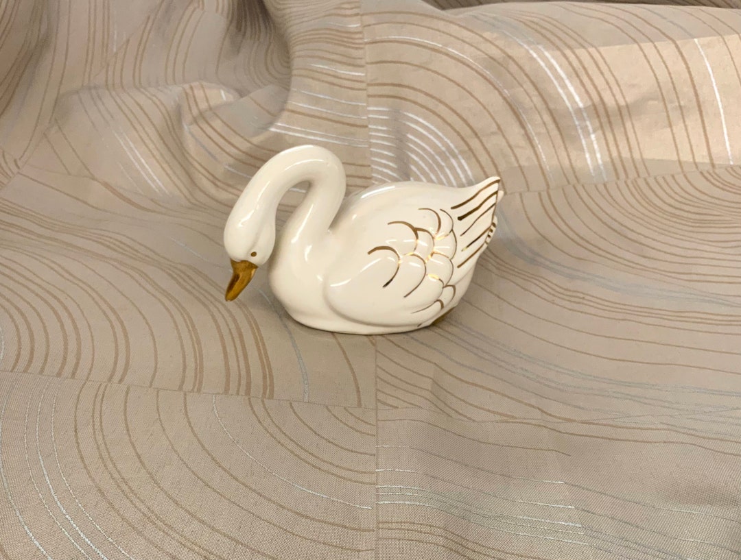 Vintage Ceramic Swan Nic Nac Ceramic Swan Vintage Swan Bird - Etsy