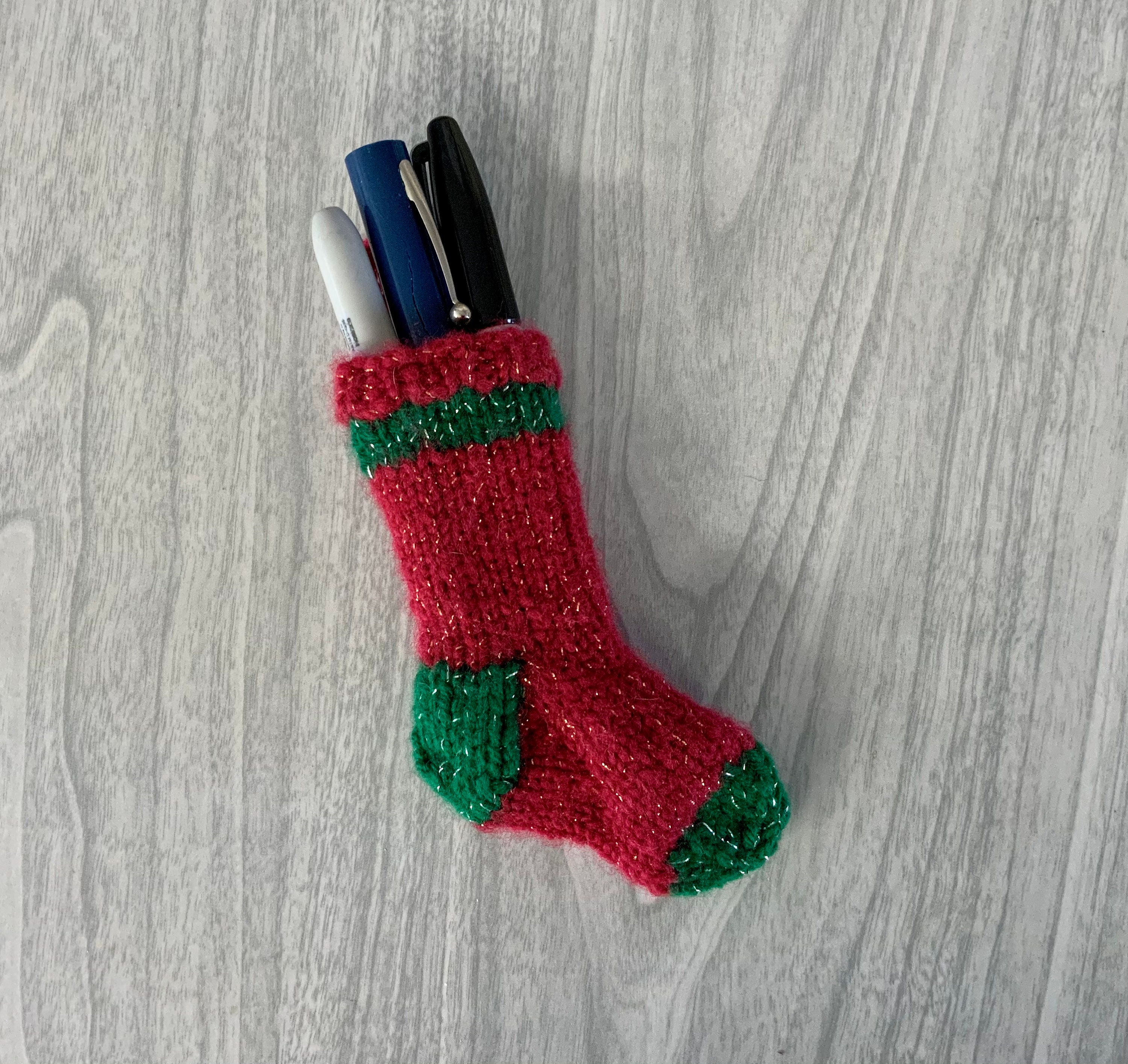 Mini Christmas socks knit Christmas socks tiny holiday | Etsy