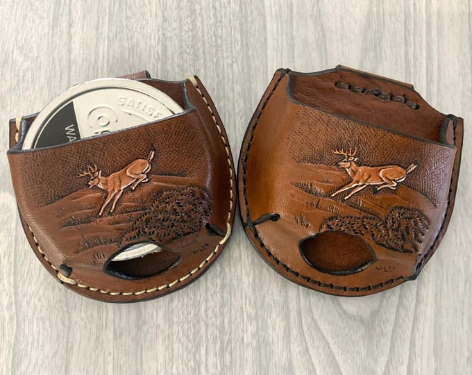 Deer, Snuff Can Holder, Leather Snuff Can Case, Snuff Holder Hangs on ...