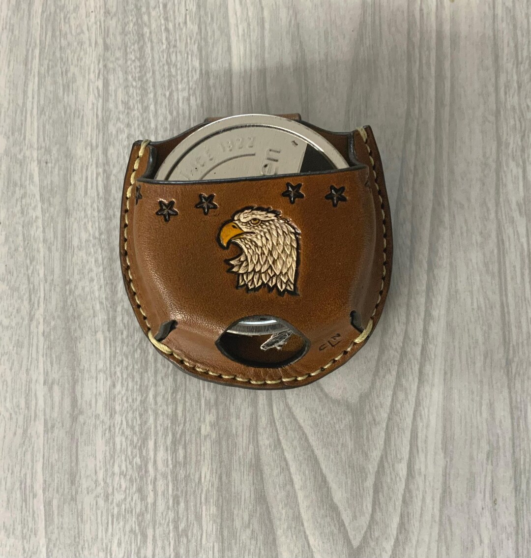 Eagle Snuff Can Holder, Eagle,leather Snuff Can Case, Bird,stars,snuff ...