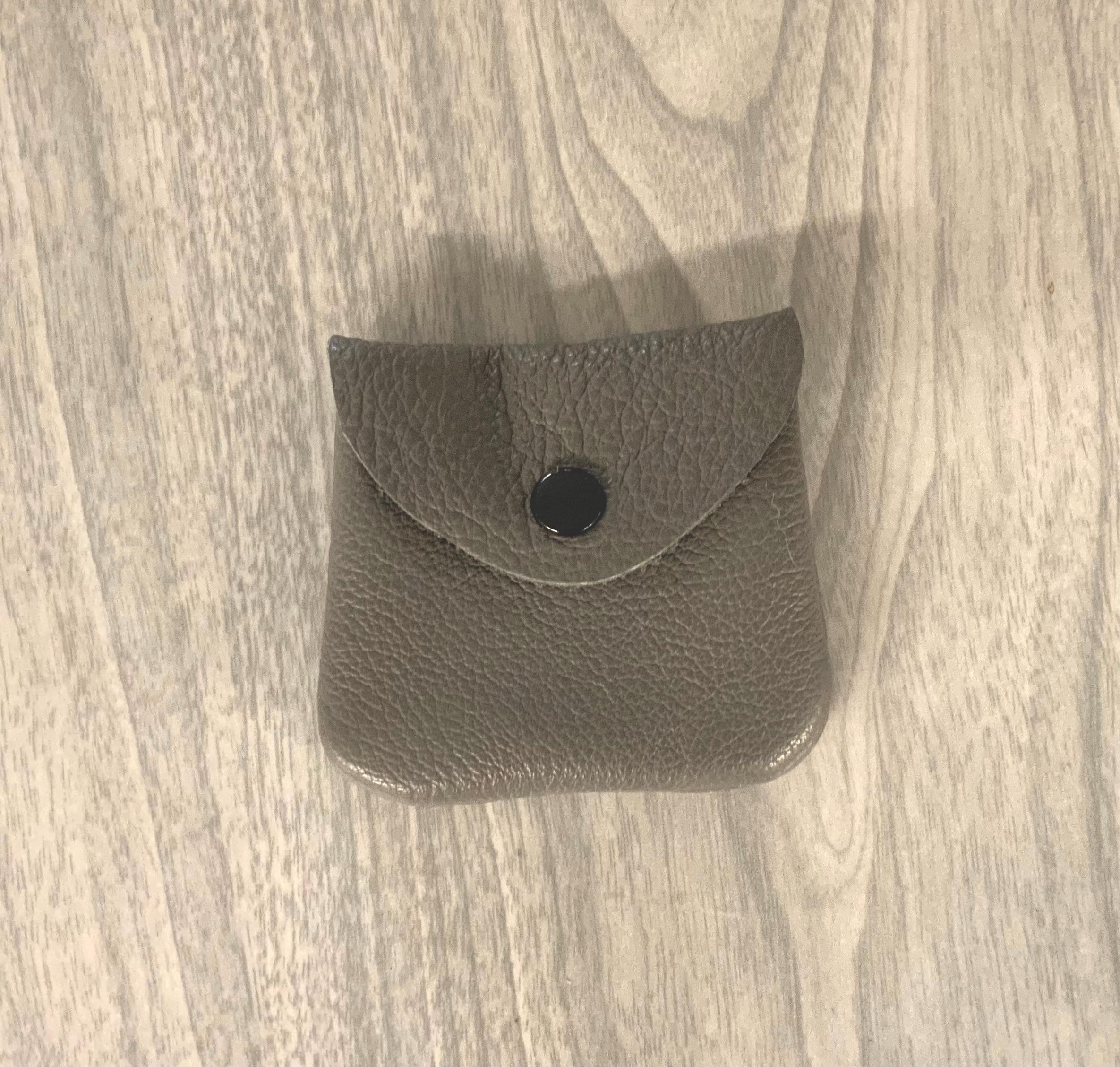 Small Coin Purse, Gray,tiny Coin Purse,leather Coin Purse,small Gray ...