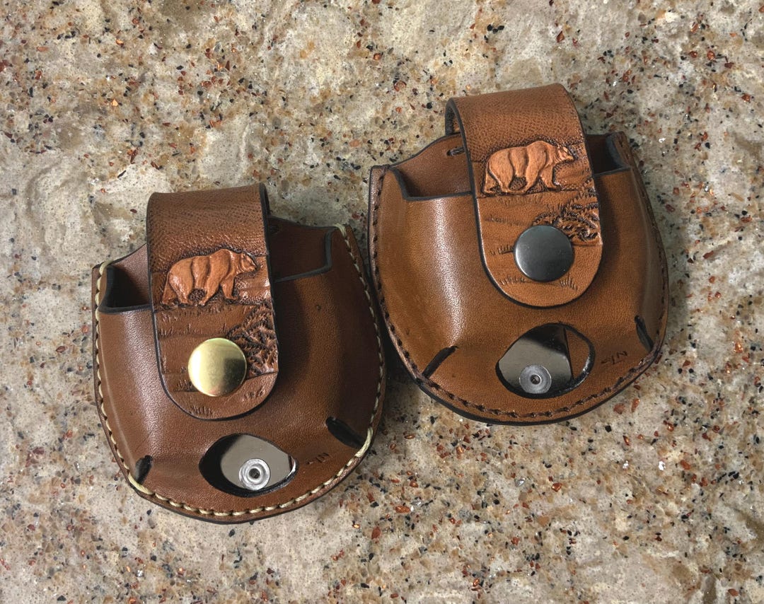 Bear Snuff Can Holder, Leather Snuff Can Case, Snuff Holder Hangs on ...