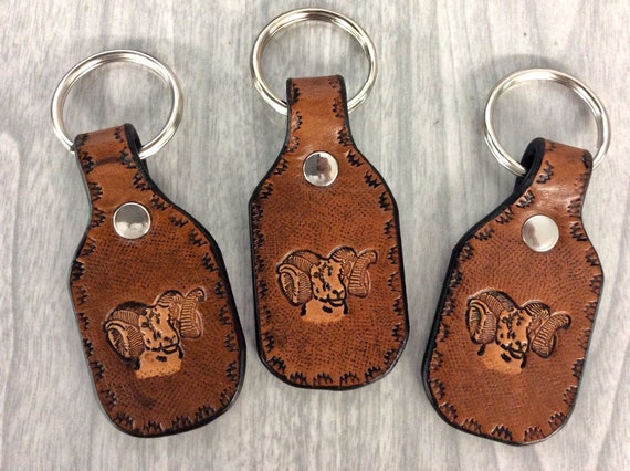 Sheep Leather key fob leather key chain key fob key | Etsy