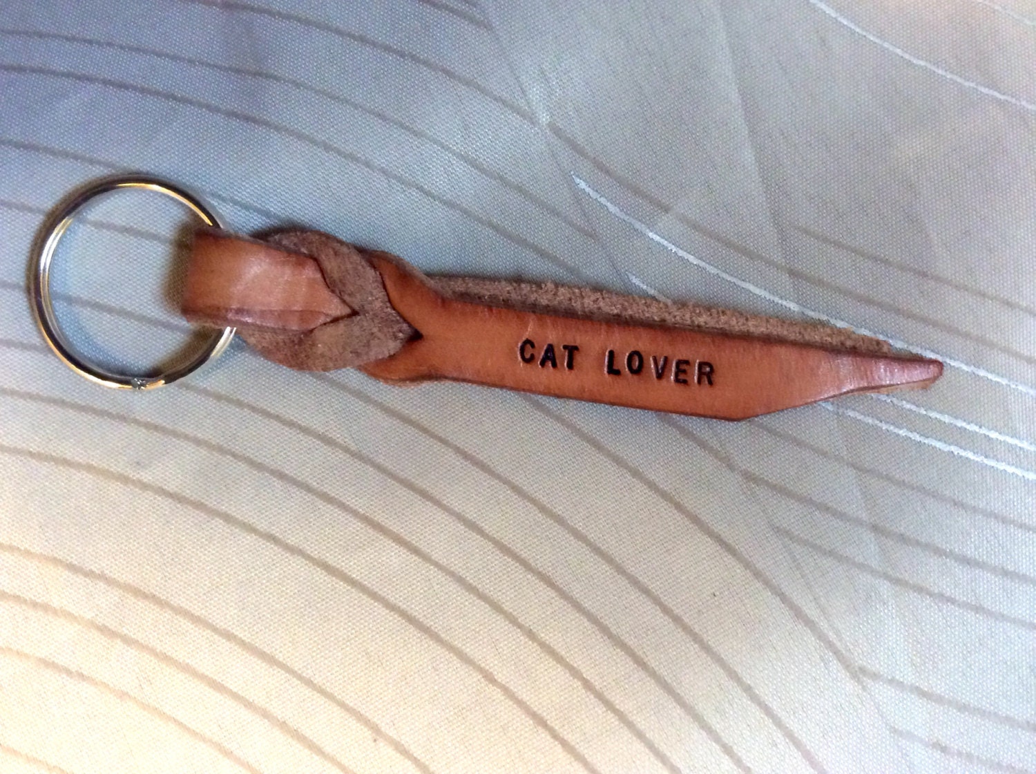 Cat Keychain Cat Loverscustom Key Chains Leather Keyfobs | Etsy