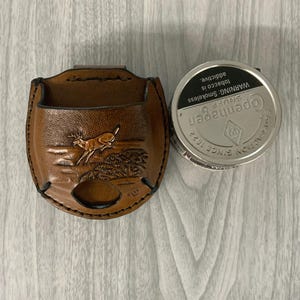 Deer, Snuff Can Holder, Leather Snuff Can Case, Snuff Holder Hangs on ...