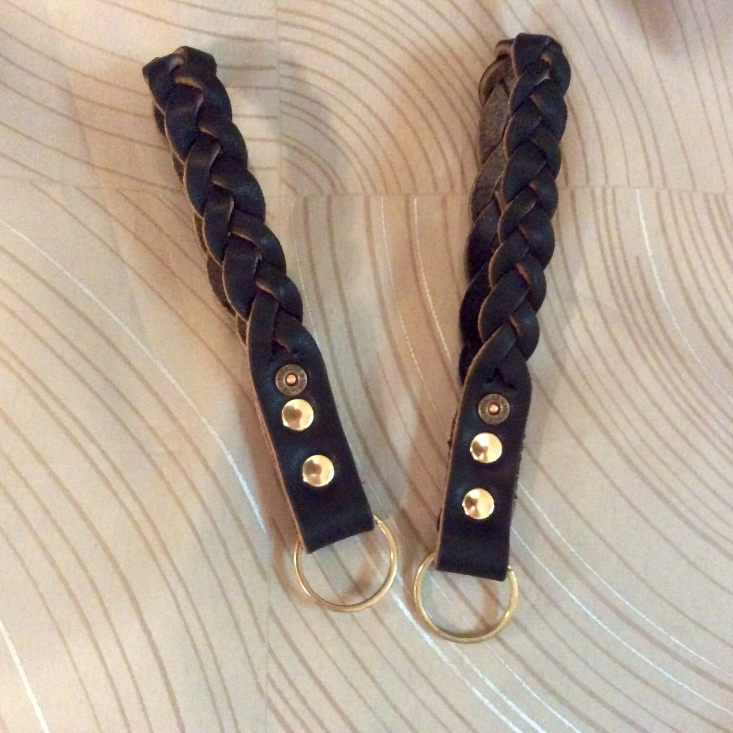 12-gauge6 Keygunbraided Leather Key Fob Braided - Etsy